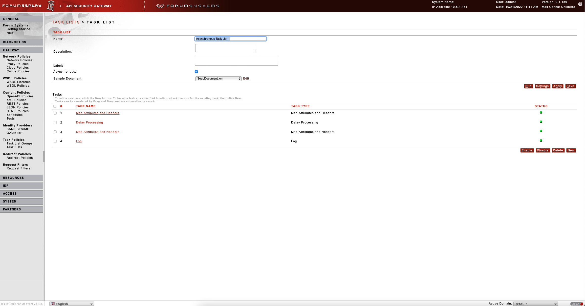 Asynchronous Task List Processing – Forum Systems Support Asynchronous Task List Processing – Forum Systems Support